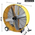Simple Deluxe 42 inch Industrial Metal Drum Fan with 3 Speed and 13553 ...