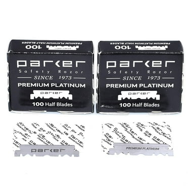 Parker's Double Edge Safety Razor Blades for Men, 100 Count, Premium ...