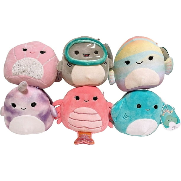 Squishmallows Kellytoy Sealife Animals Lobster Shell Fish Shark ...