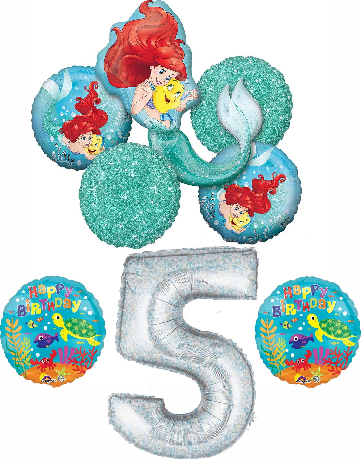 NEW! Ariel Little Mermaid Disney Princess Undersea 5th BIRTHDAY PARTY ...