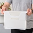 IRIS Medium Portable Desktop File Box with Open Top, Letter Size, Clear ...