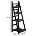 Hofitlead 4 Tier Ladder Shelf, Wooden Ladder Shelf 4 Tier Bookshelf ...