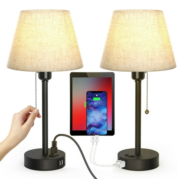 Side Table Lamp Combo