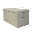Seat Pad Folding Storage Bench. Micro Suede Cover-Beige - Walmart.com