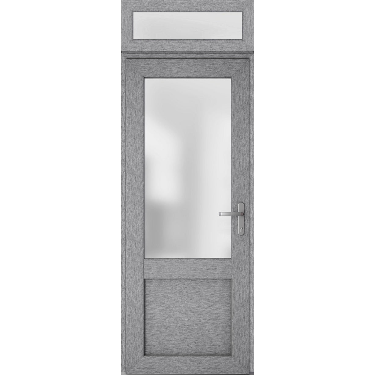Front Exterior Prehung Metal-Plastic Door Frosted Glass / Manux 8422 ...