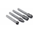 Carbide Burrs Set 4 count 1/4 Inch Shank Diameter Rotary Files Single ...