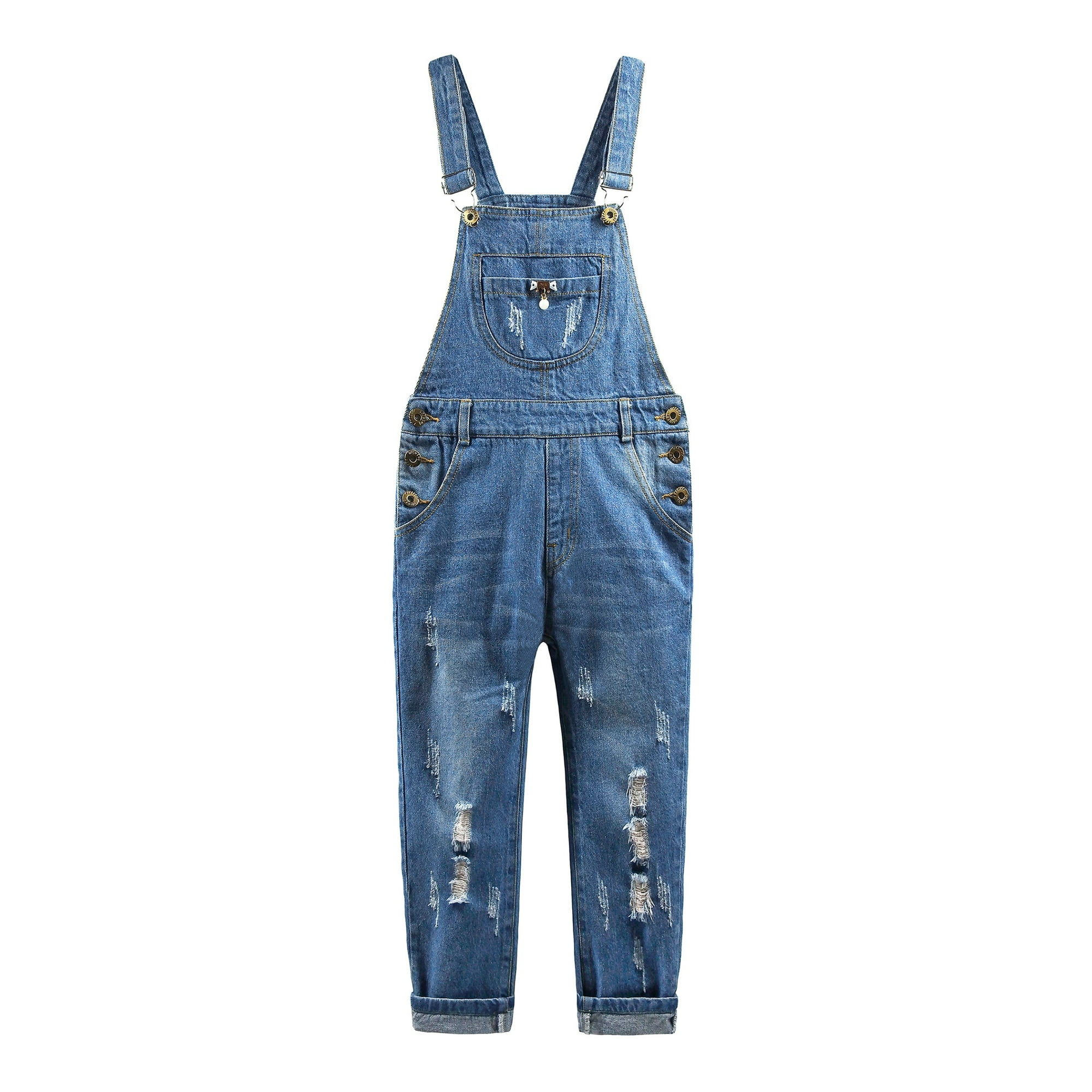 Click here for Kidscool Space Girls Washed Distressed Denim Rippe... prices