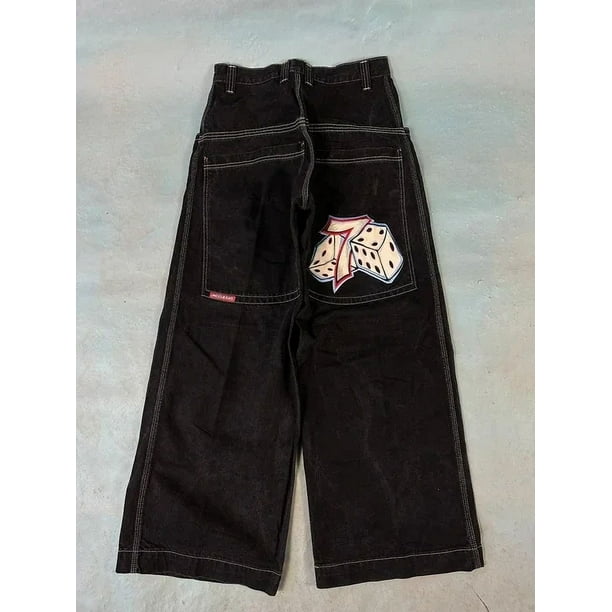 Retro Skull Graphic Embroidered Baggy Jeans JNCO Jeans New Retro Skull Graphic Embroidered Baggy Jeans JNCO Jeans New