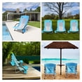 Beach Chair for Adults 2 Pack with Cooler Bag High Back Cup Holder and ...