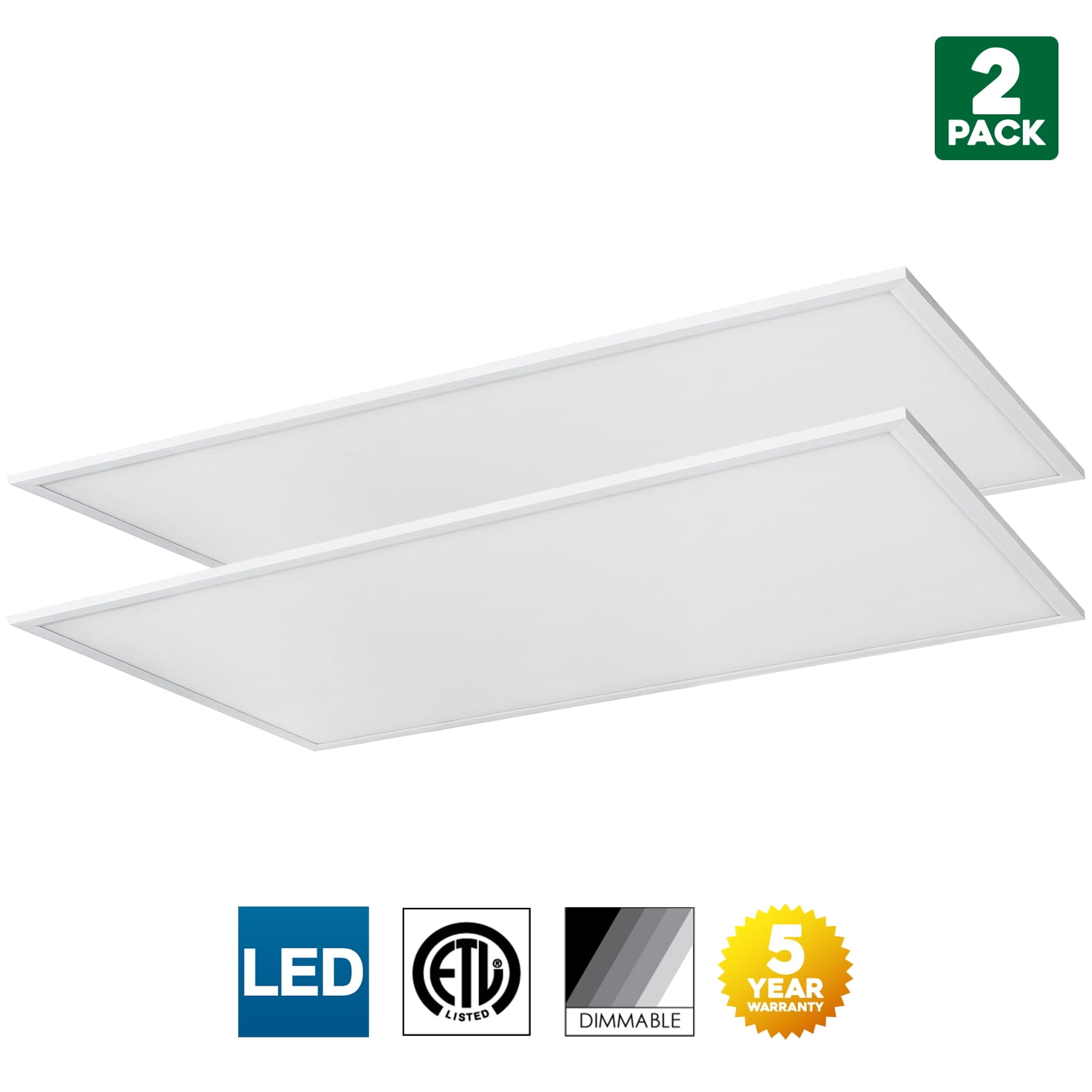 Sunlite LED Light Panel, 2x4 Feet, 60 Watt, 6500K Daylight, Dimmable ...