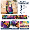 72 Inch linen birthday table runner,festival themed table cover ...