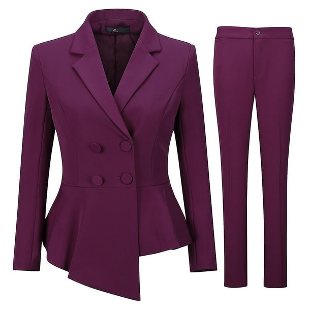 New Womens 2-piece Business Professional Office Lady Double Breasted ...