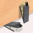 1 Pcs Silver Silicone Door Stop Wedge Safety Stoppers Reusable Shock ...