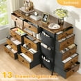 EnHomee Dresser for Bedroom with 13 Drawers and Side Pocket Long ...