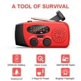 posrue Emergency Weather Radio, Solar Powered NOAA AM/FM/WB, 2000mAh ...