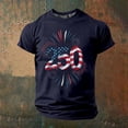 America 250 Shirt Mens Short Sleeve Crewneck Patriotic Graphic Tee ...