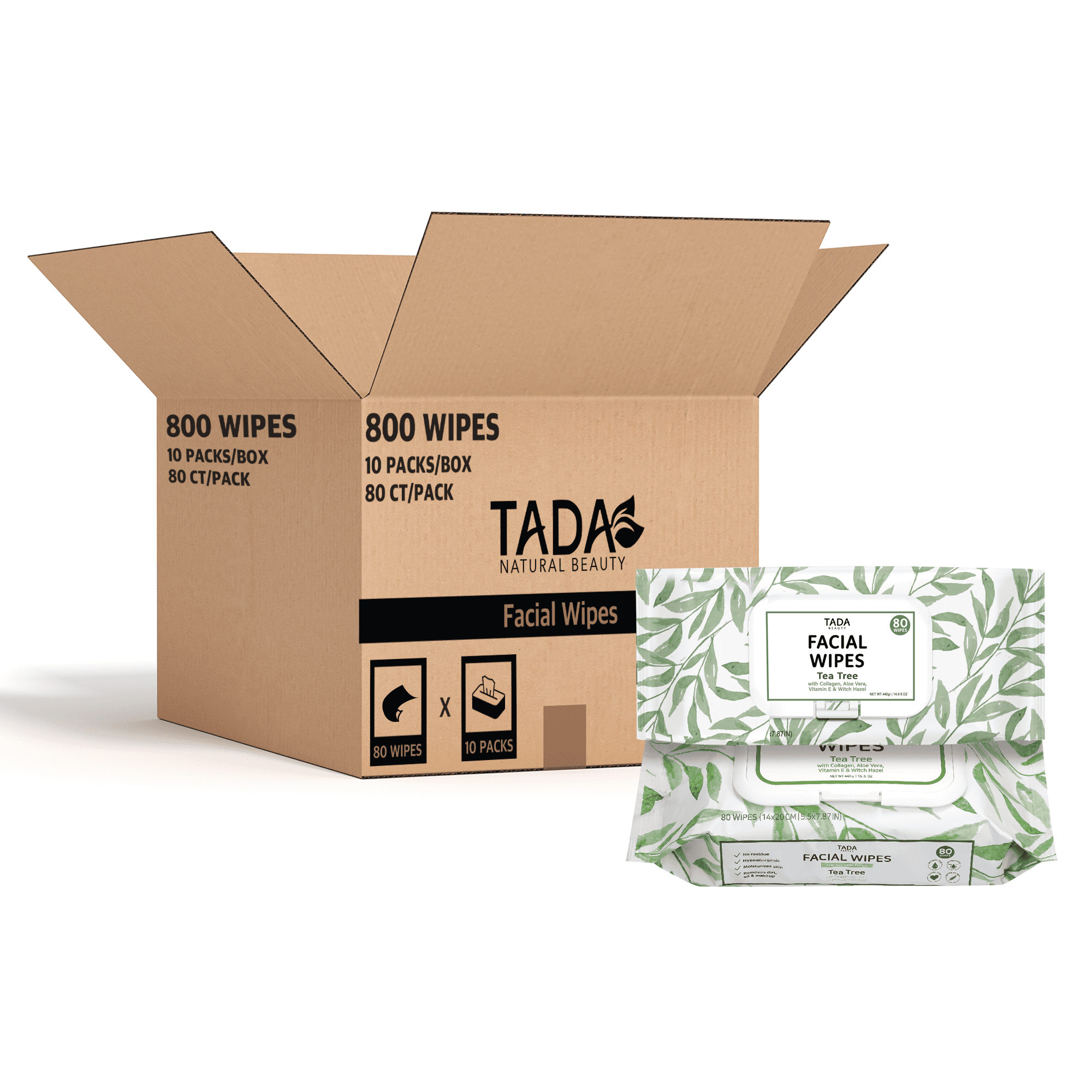 Click here for Tada Beauty Facial Wipes Makeup Remover Tea Tree M... prices