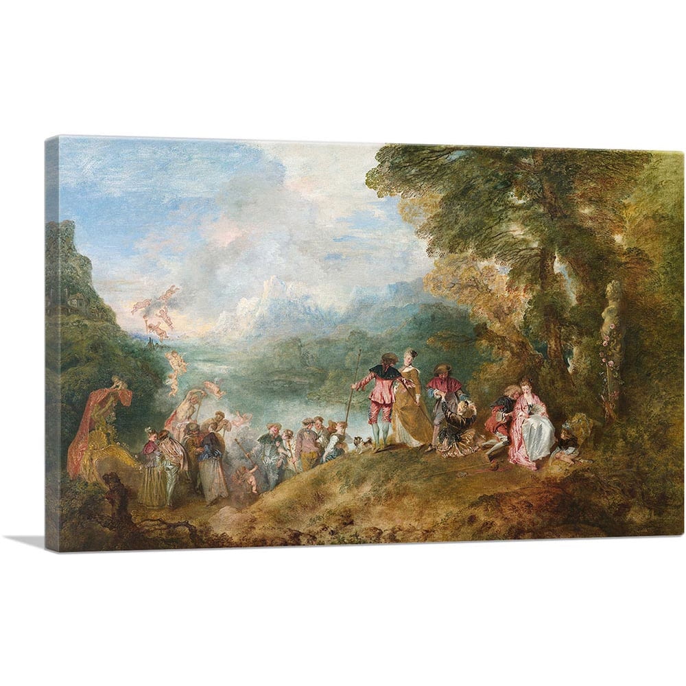 ARTCANVAS The Embarkation For Cythera 1717 Canvas Art Print by Jean ...