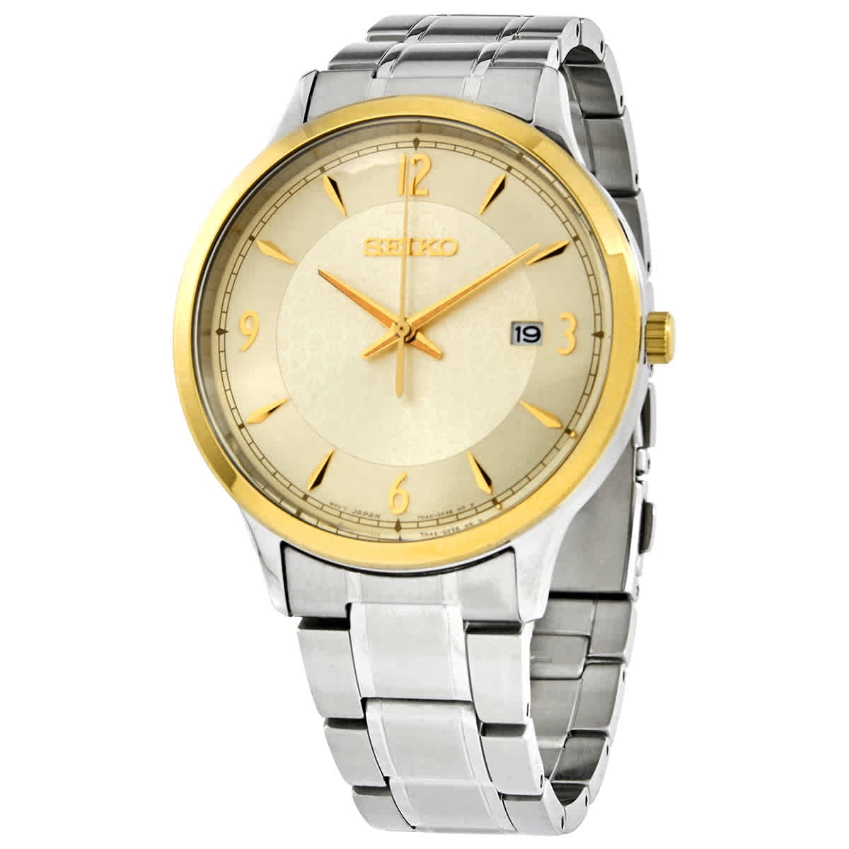 Seiko Essentials Quartz Champagne Dial Men's Watch SGEH92P1 - Walmart.com