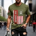 MNCEKFOD Men Anniversary Flag Tees American Flag Pattern 250 Years ...