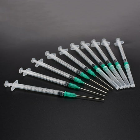 10x Syringe + Blunt Tip 1mL Injection Injector Disposable Liquid ...