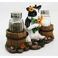 Ebros Sunflower Bovine Cow With Two Country Barrels Salt And Pepper ...