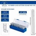 Iron Seal Stamps Mixed Patterns with 42 Compartments Plastic Cuboid ...