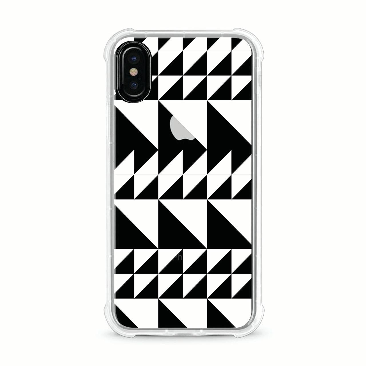 OTM Essentials iPhone X Clear Rugged Edge Phone Case, Triangle Suilt ...