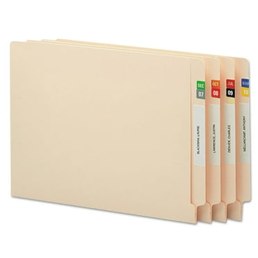 Smead Monthly End Tab File Folder Labels, JAN-DEC, 0.5 x 1, Assorted ...