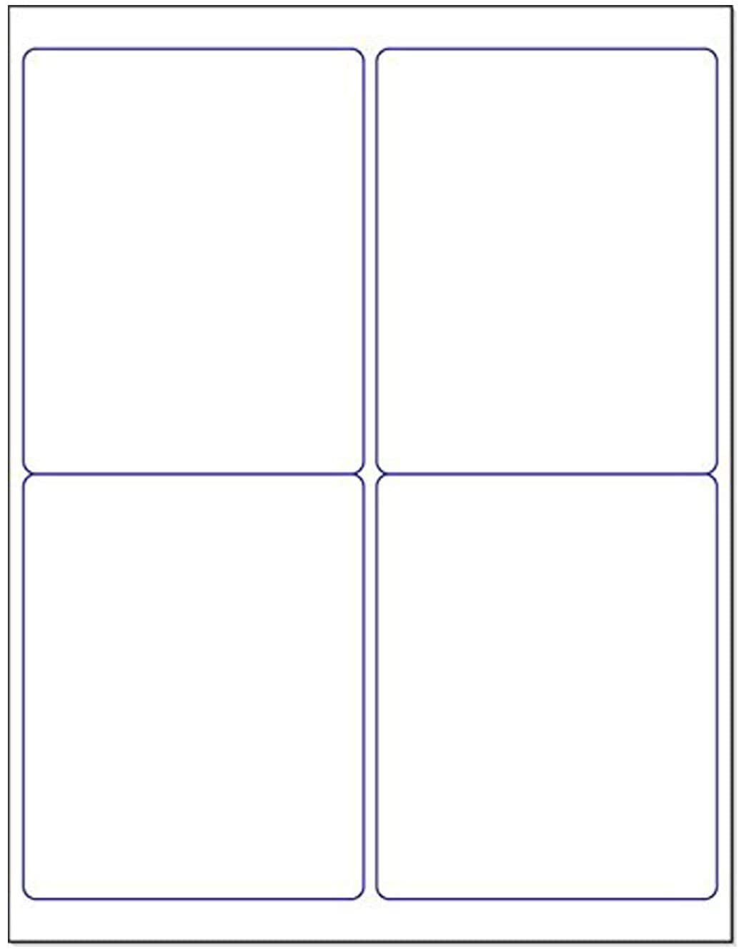 Laser / Ink Jet White Labels 4 x 5" - 4 Per Page 200 Labels - Walmart.com