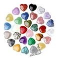 10PCS Heart Crystals Healing Crystal Palm Natural Stones Polished ...