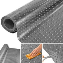 Tonchean 16.5ft x 3.3ft Heavy Duty Garage Floor Mat, Diamond Plate Thickened Rubber Non-Slip ...