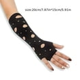 2pcs Women's Dark Punk Style Ripped Fingerless Gloves - Ideal for ...