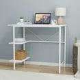 Mainstays Pierce 30 inch Tall Storage Desk, White - Walmart.com