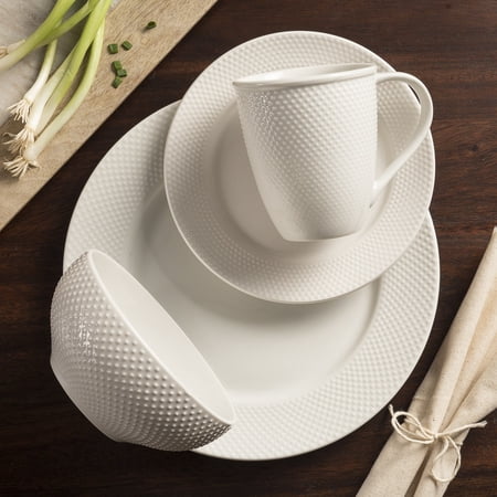 Sango: Callista White 16 Piece Dinnerware Set, Including 4 Dinner ...