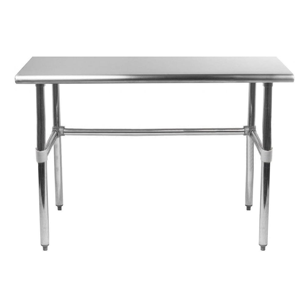 18" x 48" Stainless Steel Work Table with Open Base - Walmart.com