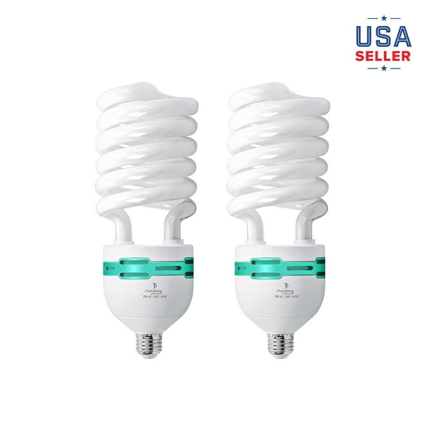 Lroom [2-Pack] 85 Watt Spiral E26/E27 Compact Fluorescent CFL Light ...