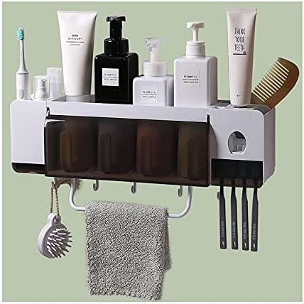 Toothbrush Rack Toilet Hole Free mouthwash Cup Light Luxury Tooth Cup ...