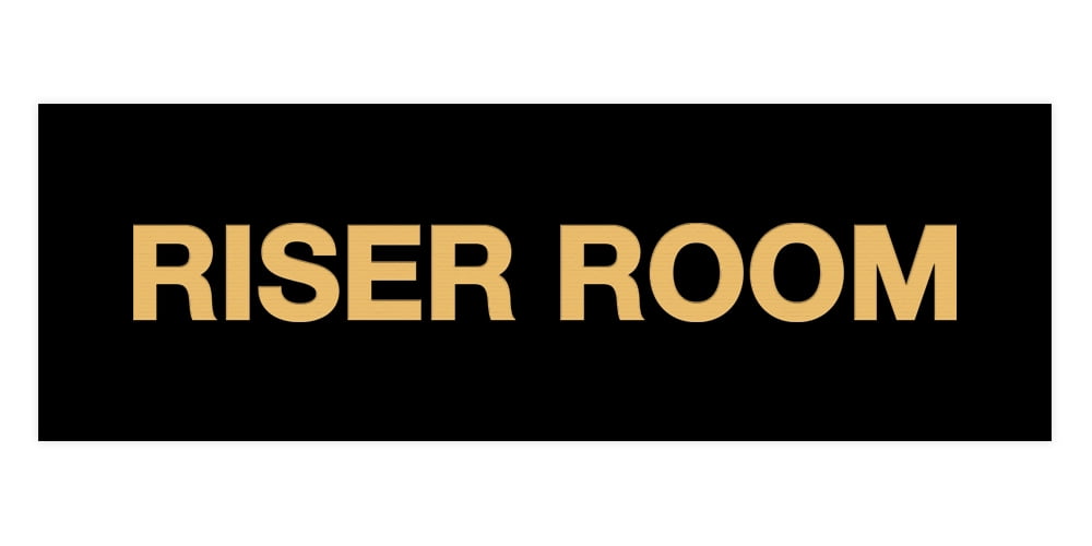 Basic Riser Room Sign (Black /Gold) - Small - Walmart.com