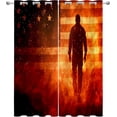 American Flag Blackout Curtains, Stars Stripes Patriotic Patterned ...