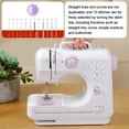 VIFERR Portable Mini Sewing Machine, 12 Stitches, Double Thread, White ...