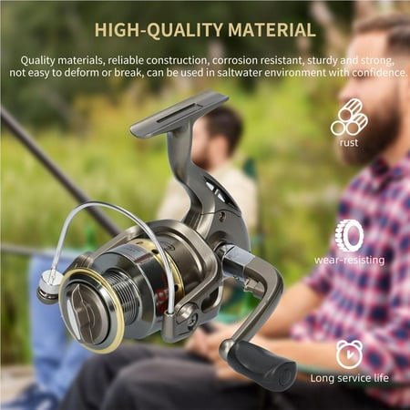 Spinning Fishing Reel 5.5:1 Gear Ratio Lightweight Smooth Powerful ...
