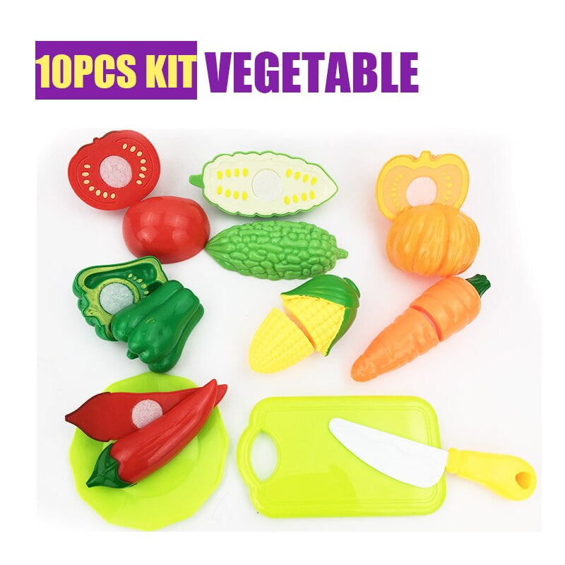 Pretend Play Food Sets for Kids Kitchen Pizza Toy Food Cutting Fake ...