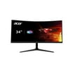 "Acer Nitro XZ342CU 34"" Curved QHD Gaming Monitor, 180Hz, 1ms VRB, AMD ...