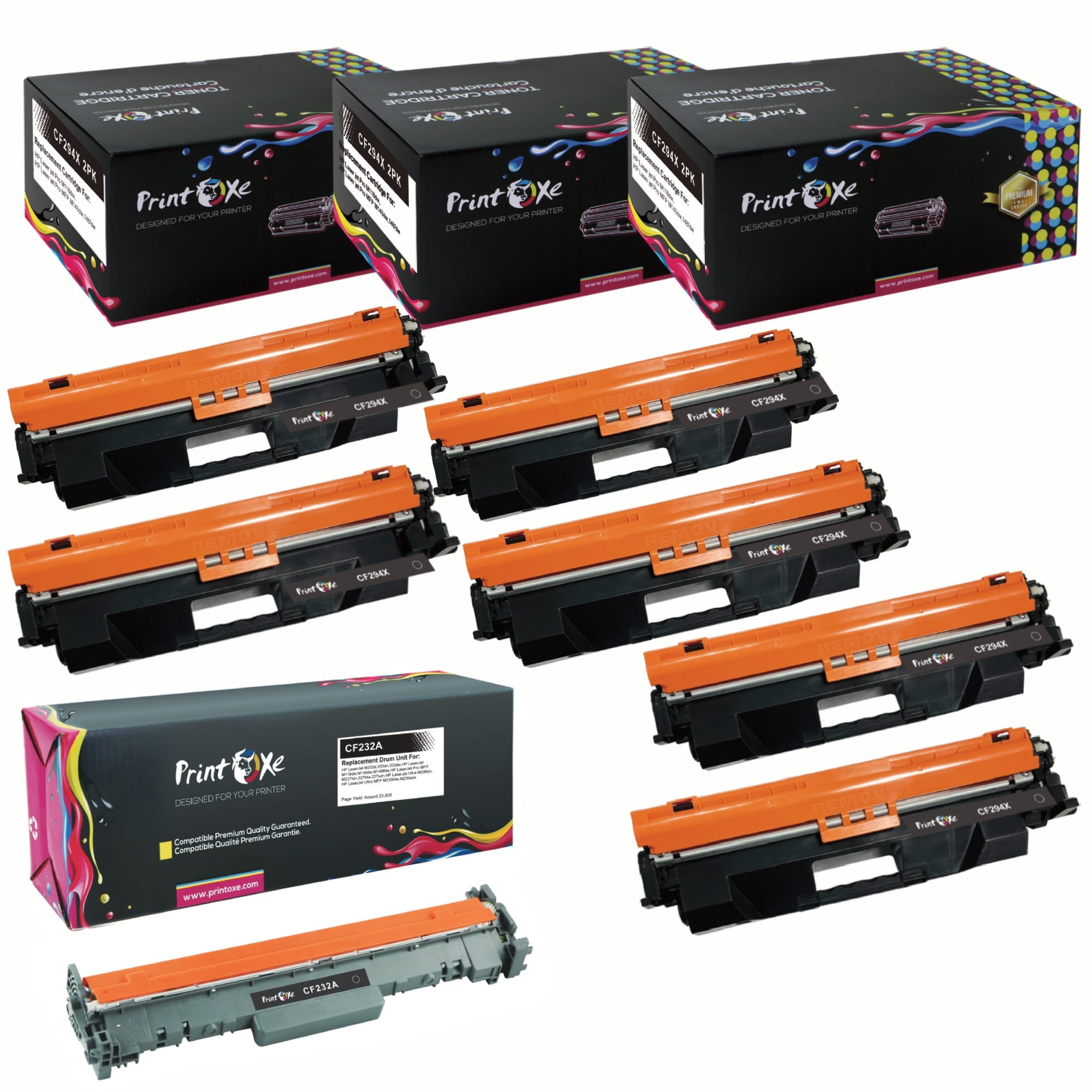 Click here for Printoxe Cf232a Drum And 6 Cf294x Compatible Toner... prices