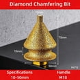 Diamond Chamfering Bit for Angle Grinder, 4-in-1 Diamond Beveling Bit ...