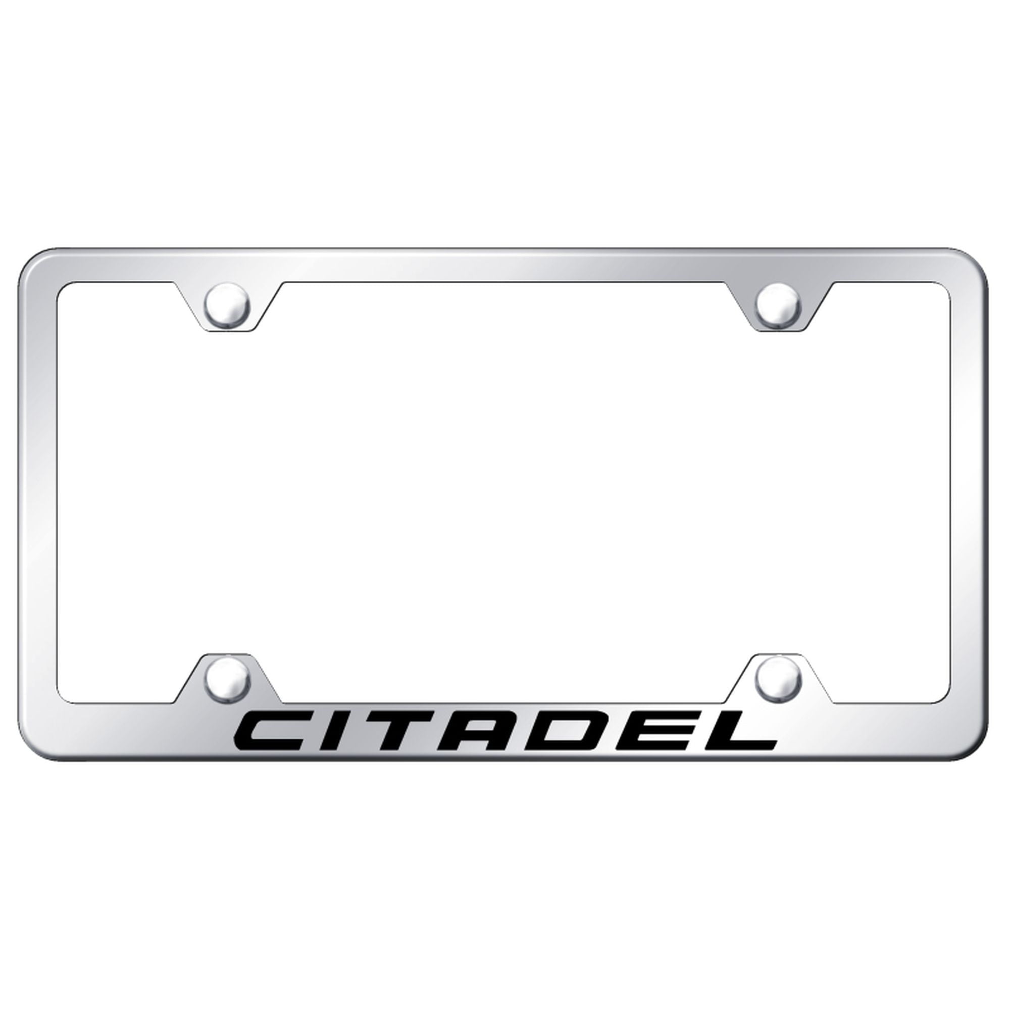 Dodge Citadel Laser Etched Logo Wide Body License Plate Frame (Chrome ...