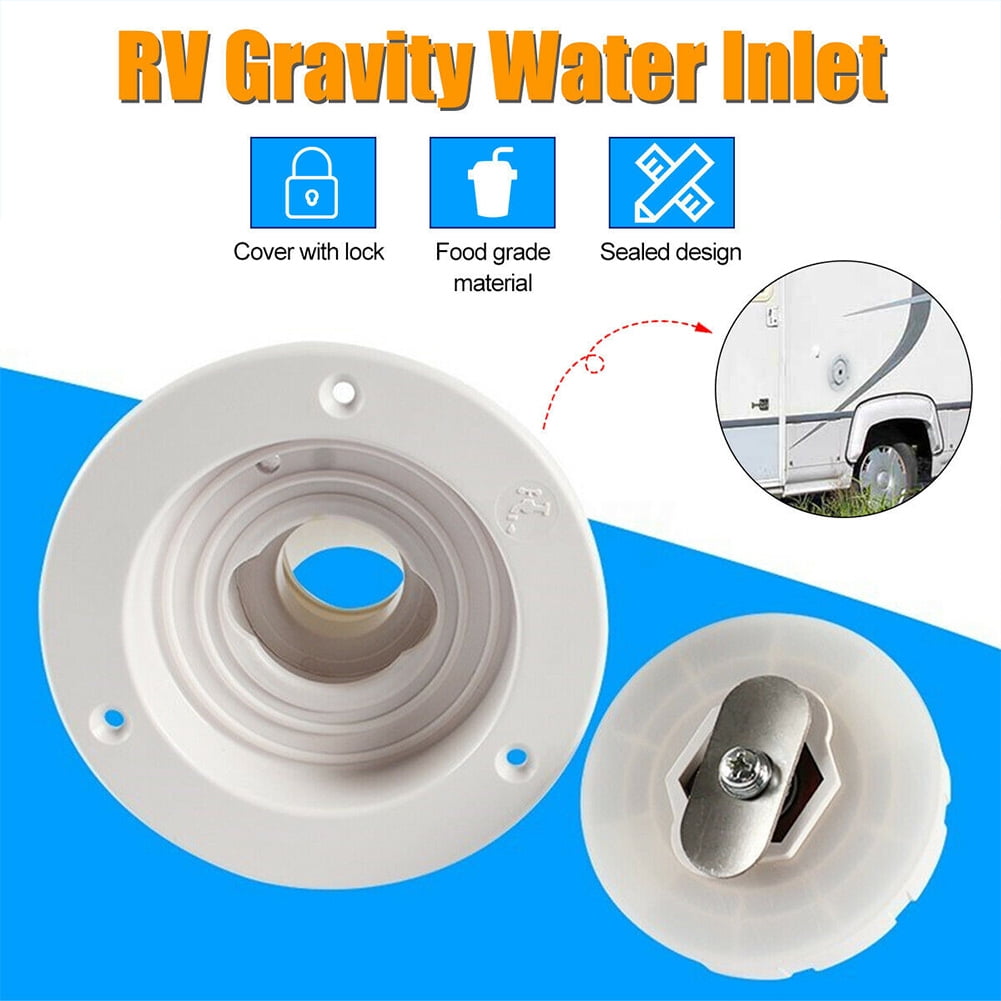 RV Gravity Water Inlet Caravan Inlet Fresh Filler Neck Boat Lockable ...