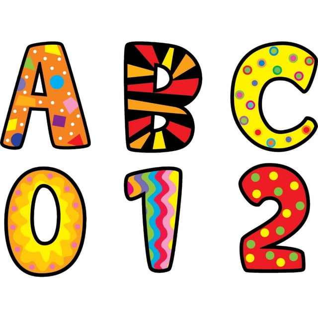 Creative Teaching Press Poppin Patterns Uppercase Letter Stickers ...