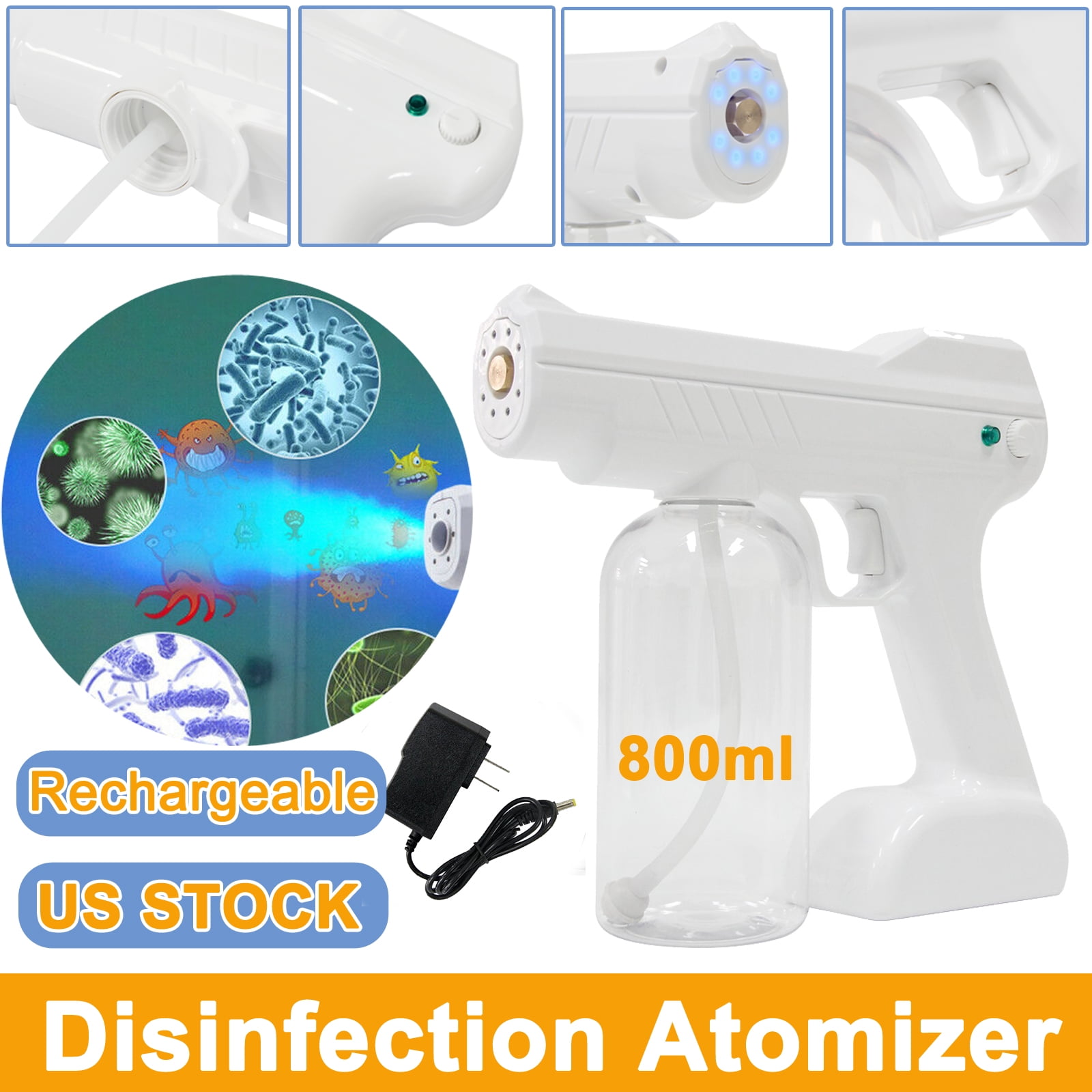 Dayplus 800ML Home Disinfectant Mist Gun Nano Sanitizer Sprayer ...
